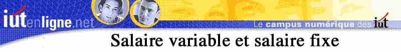 Salaire variable et salaire fixe